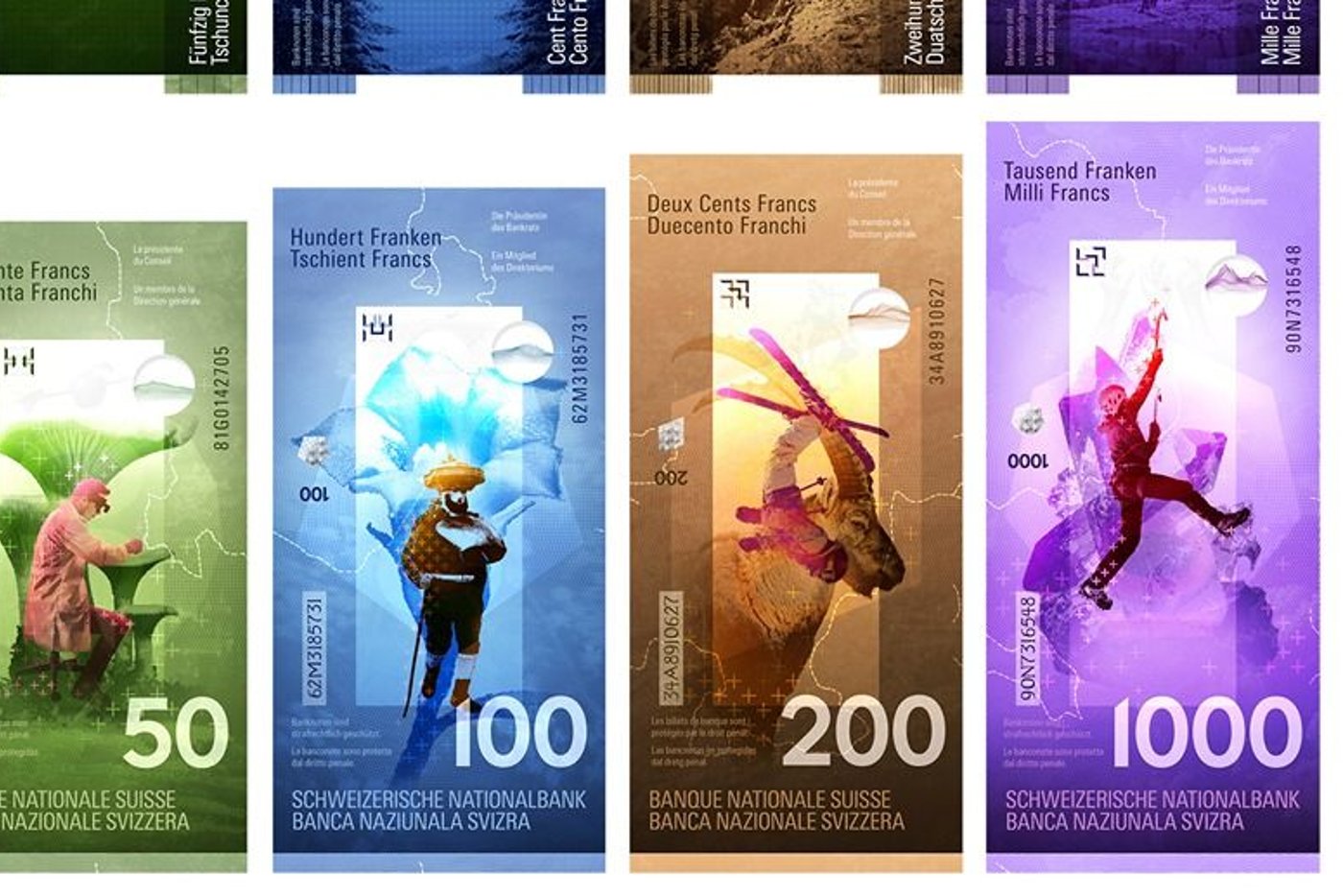Schweizer Franken: So sollen die Schweizer Geldscheine künftig aussehen