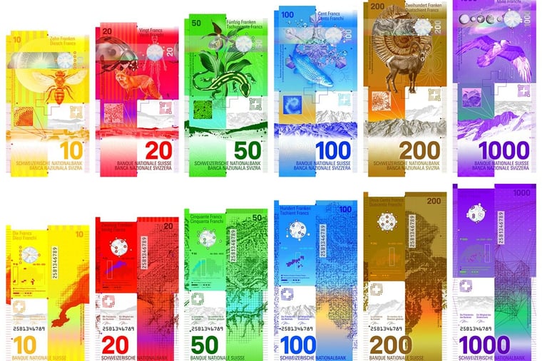 Schweizer Franken: So sollen die Schweizer Geldscheine künftig aussehen