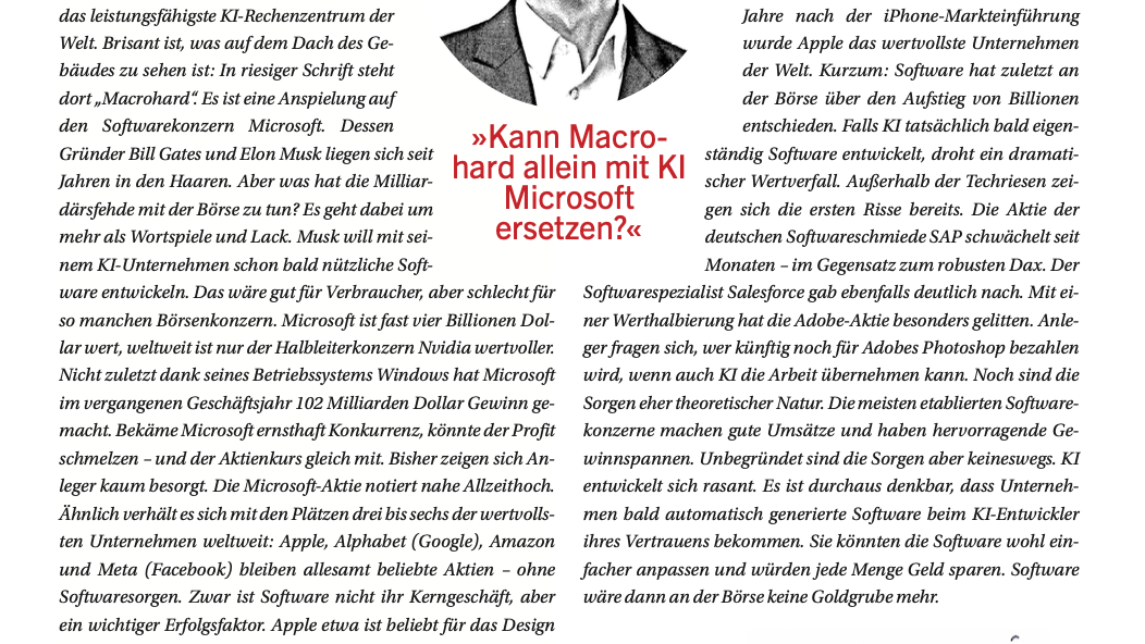 BörsenWoche-PDF zum Download: Kann Macrohard allein mit KI Microsoft ...